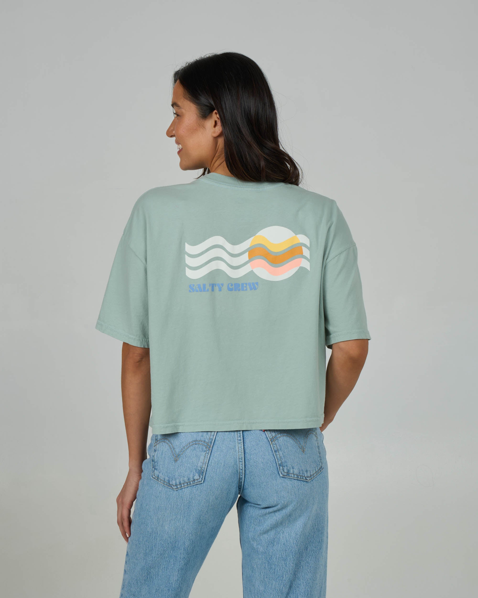 Waves Skimmer Tee - Meadow Green | Salty Crew Australia