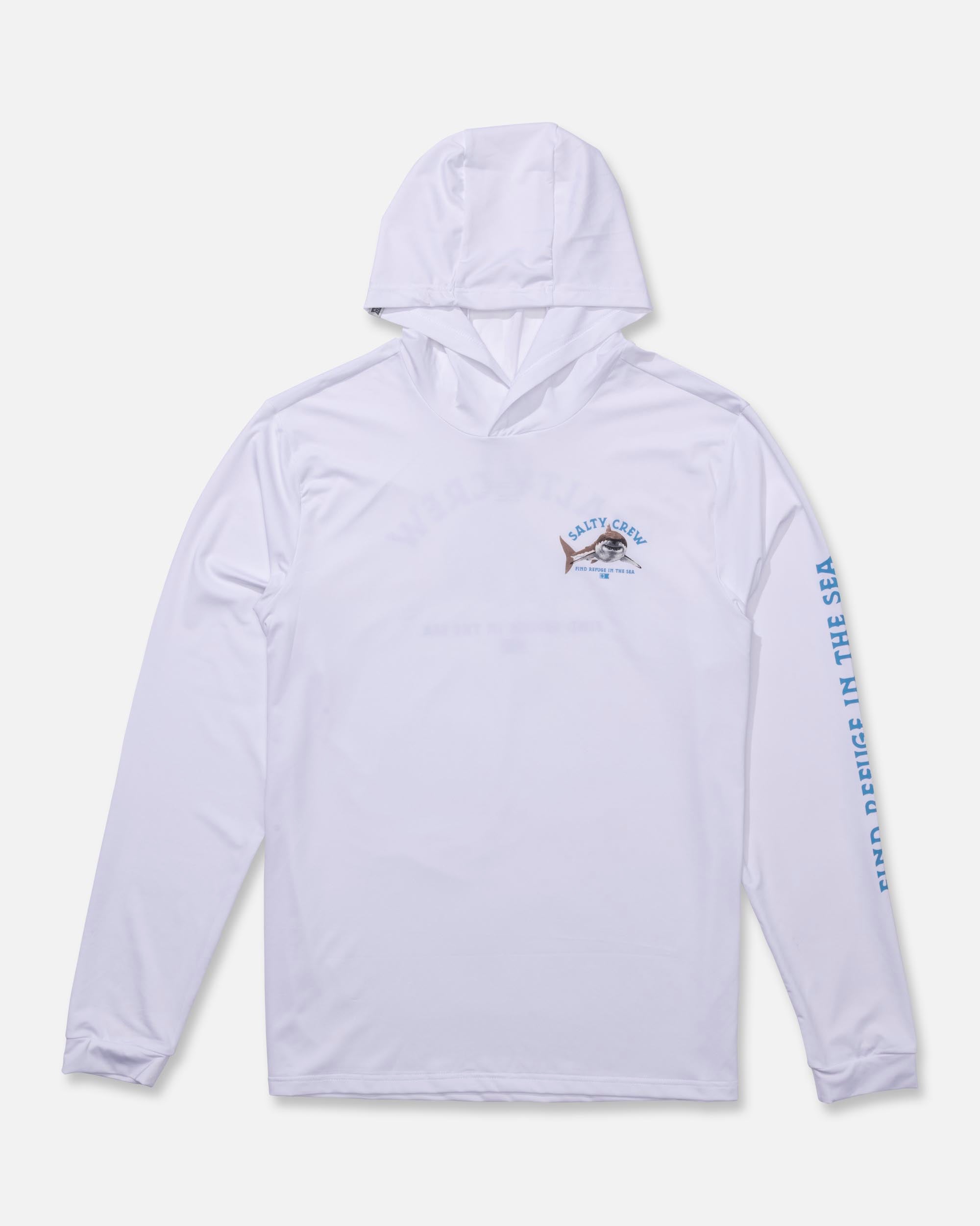 Lurking Hooded Sunshirt - White | Salty Crew Australia