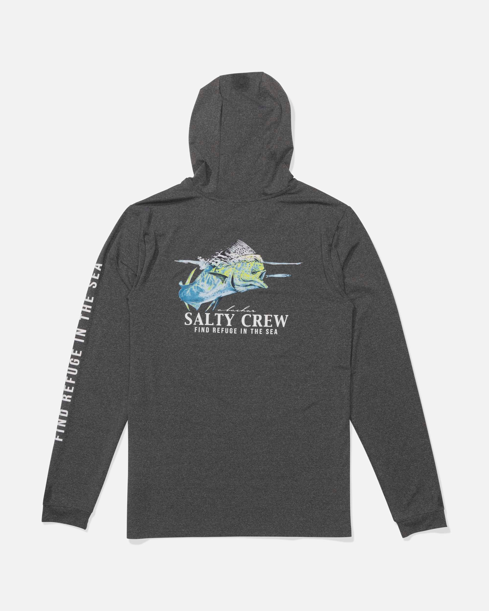 Surface Hooded Sunshirt - Charcoal Heather | Salty Crew Australia