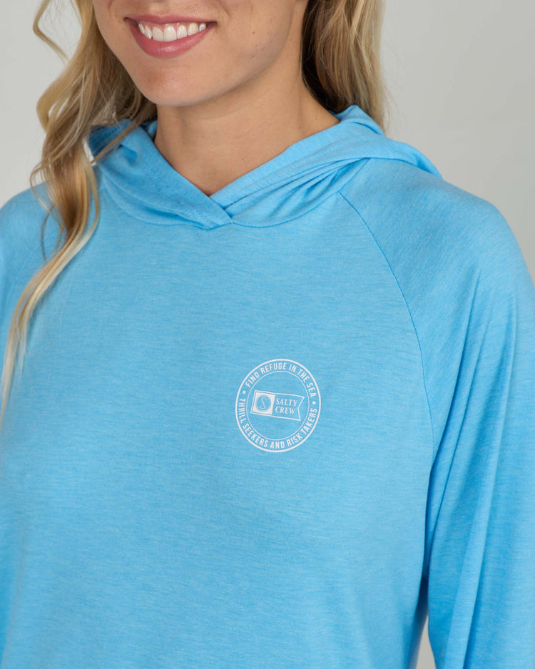 Circled Tech Hoody - Pool Blue | Salty Crew Australia