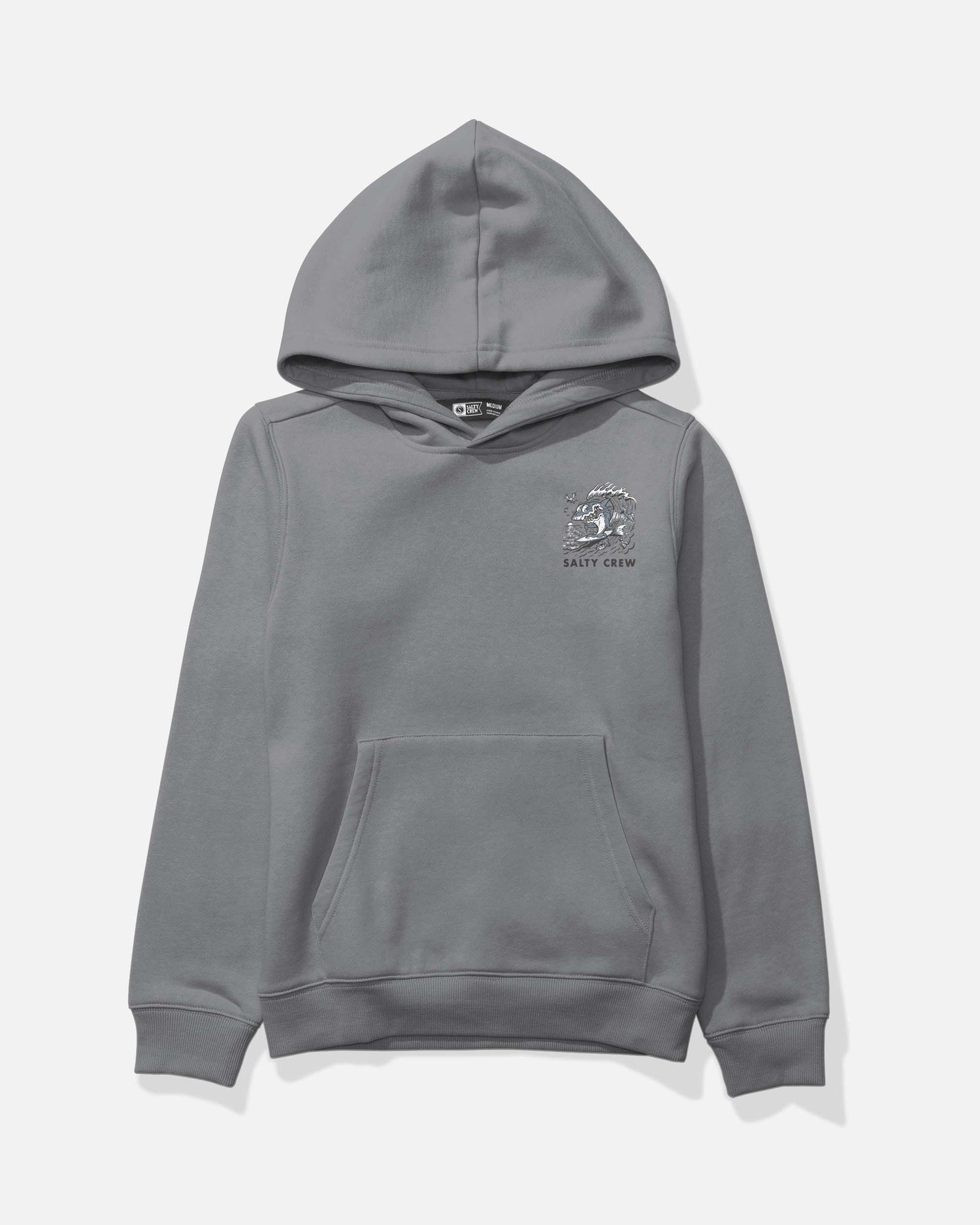 Surf Shark Boys Fleece Hood - Shark Skin | Salty Crew Australia