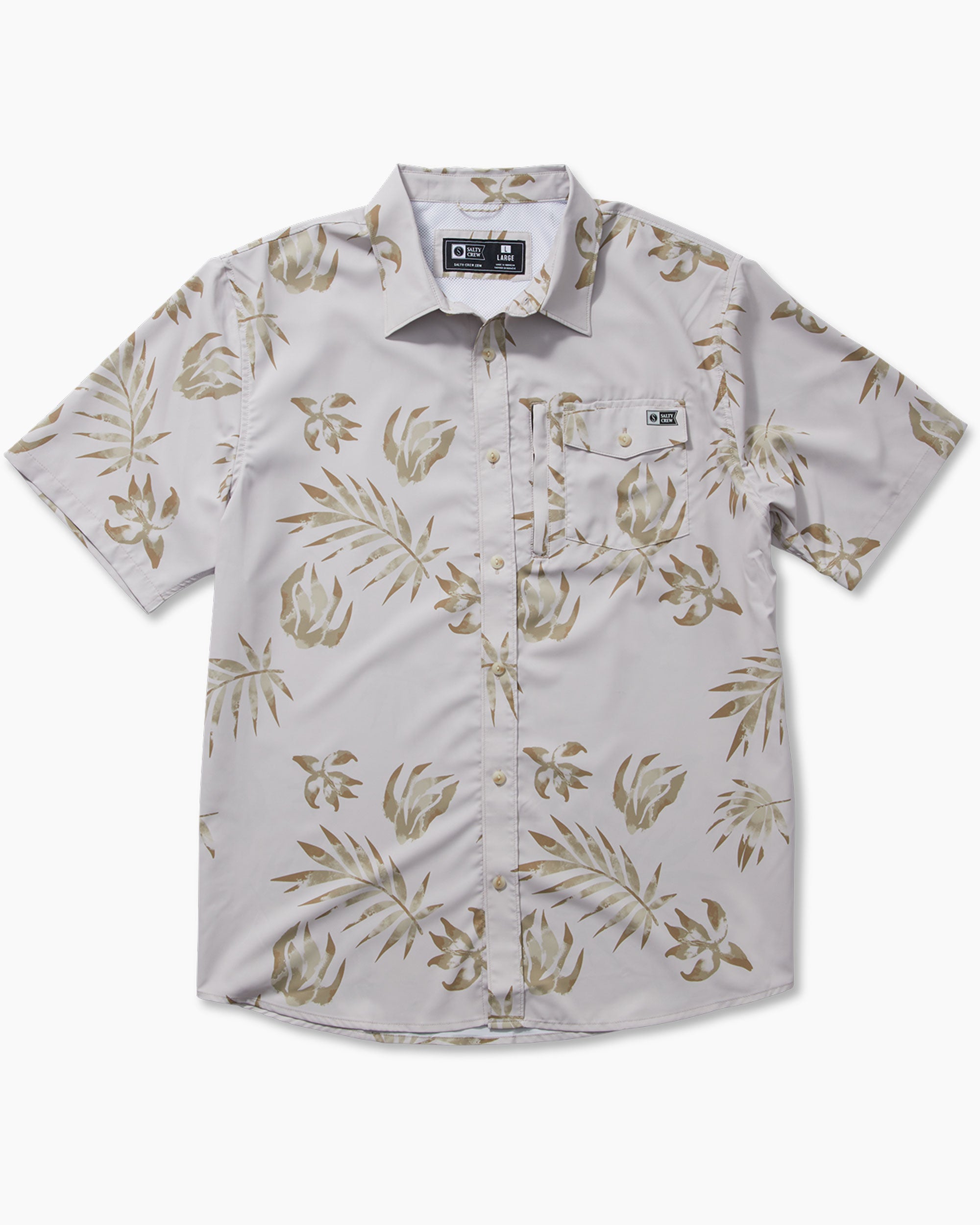 Badland SS Tech Woven Shirt - Natural | Salty Crew Australia
