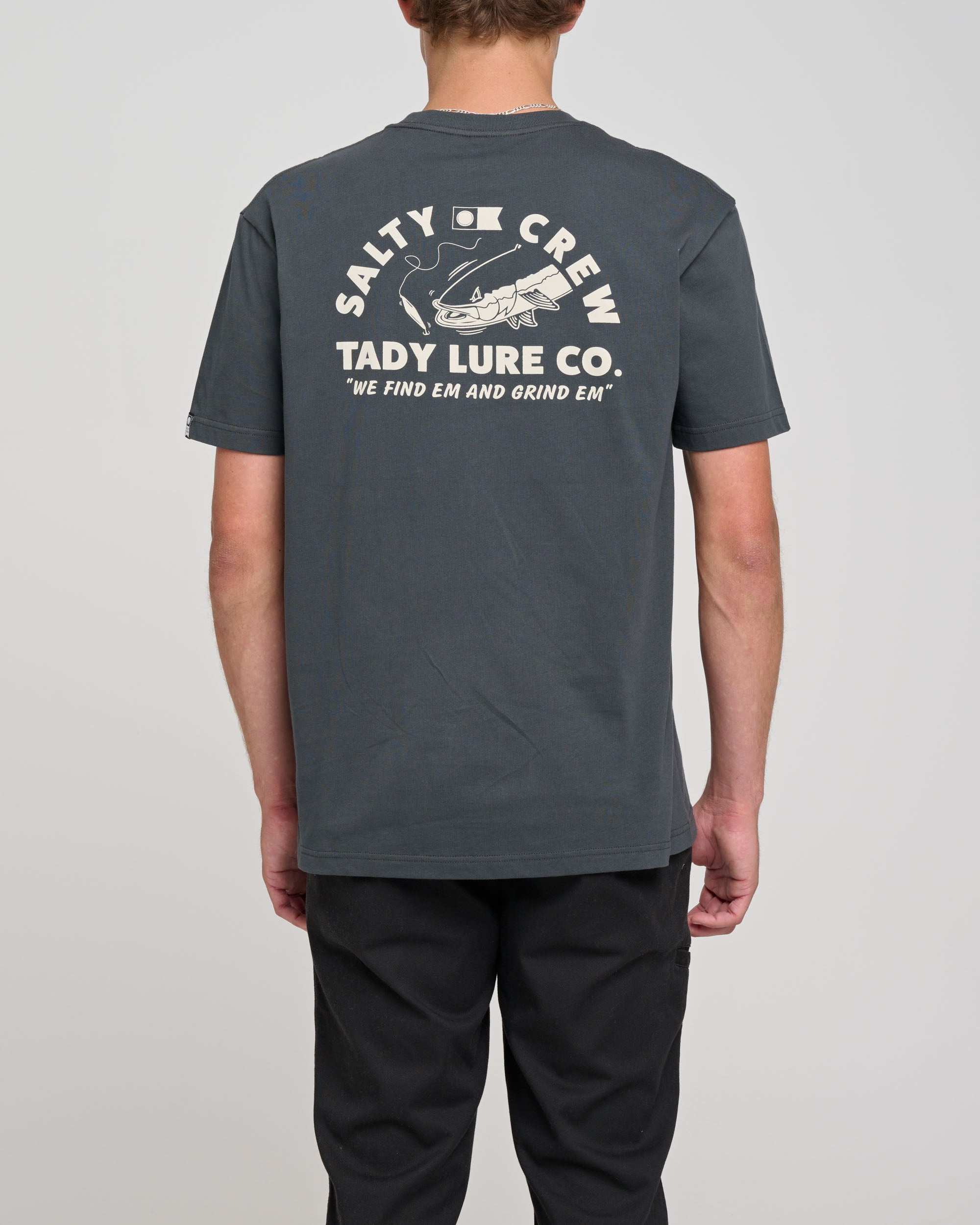 Tady Lure Co. Pocket Premium SS Tee - Coal | Salty Crew Australia