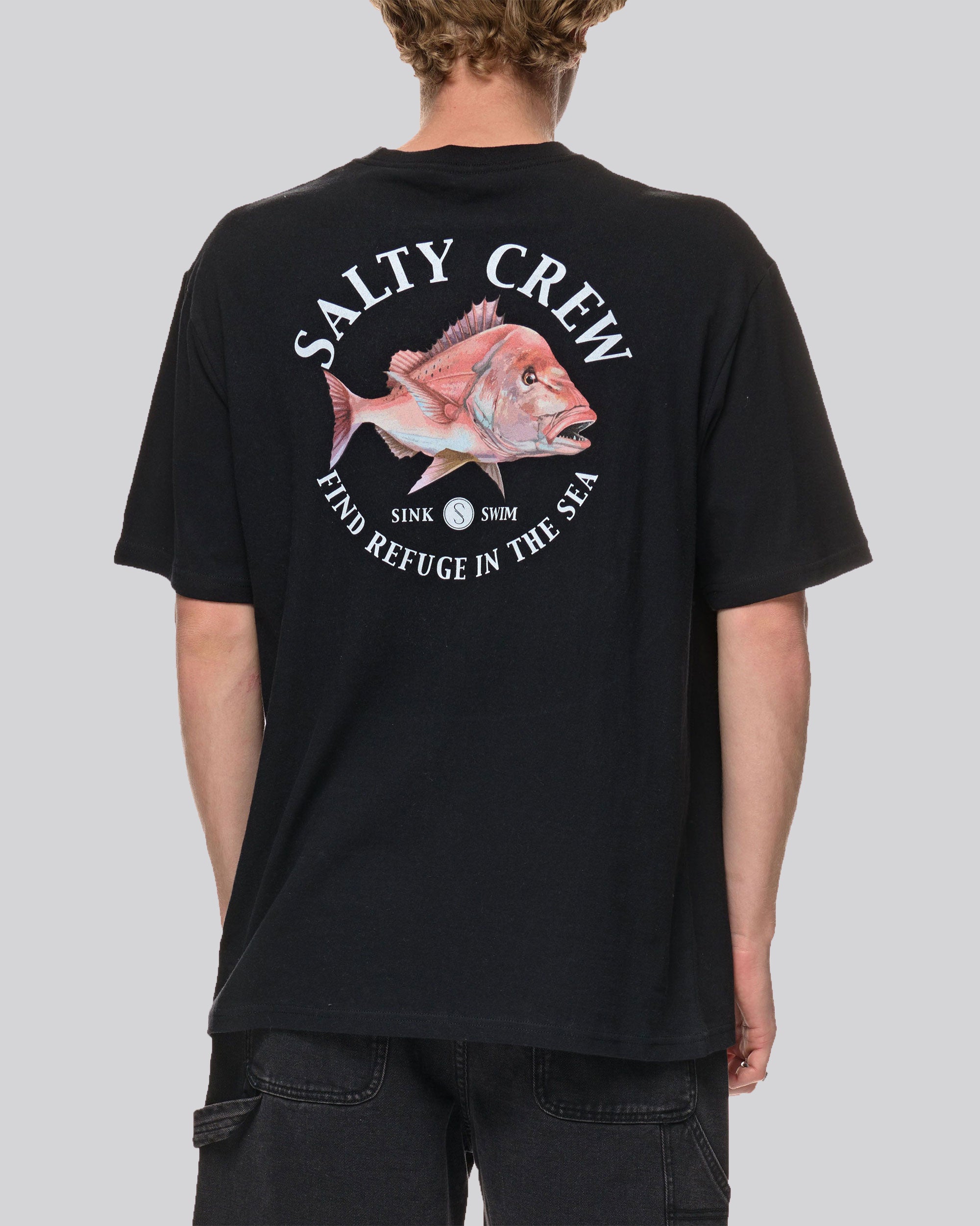Snap Attack Standard SS Tee - Black | Salty Crew Australia