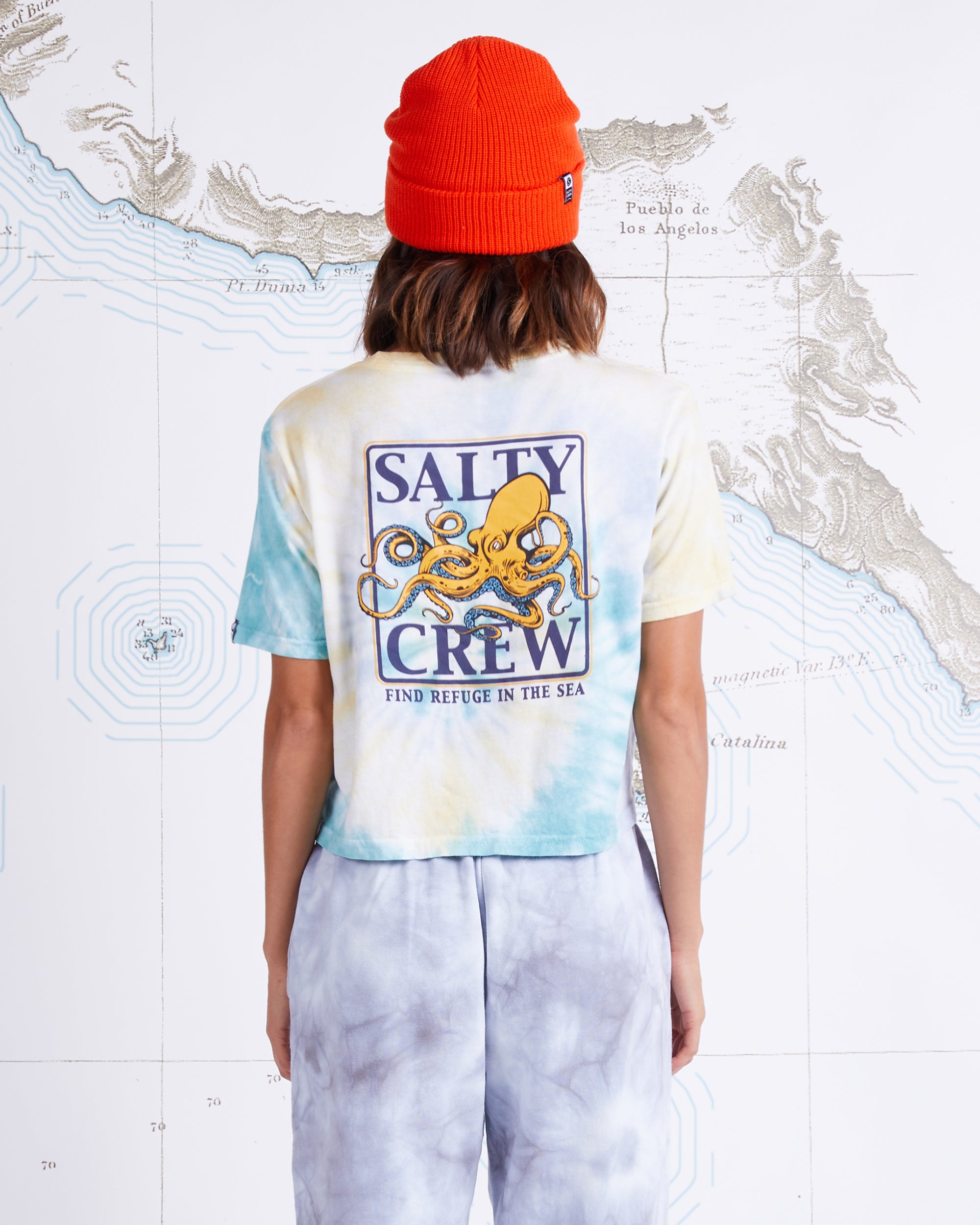 INK SLINGER CROP BOYFRIEND TEE - Banana | Salty Crew Australia