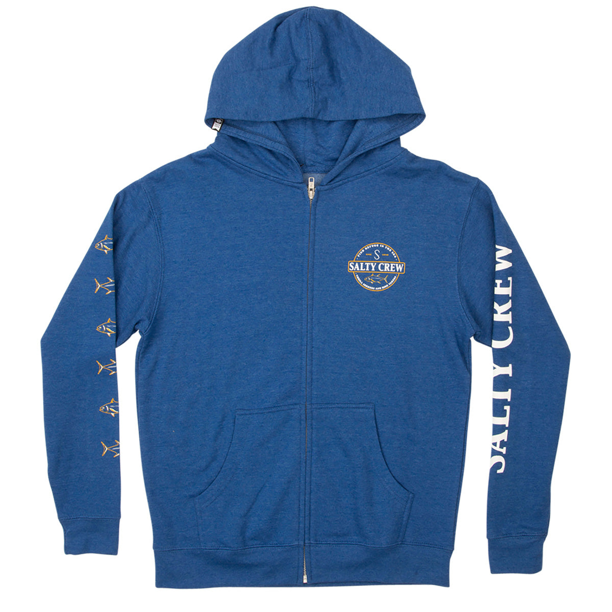 Deep Sea Boys Zip Fleece - ROYAL HEATHER | Salty Crew Australia