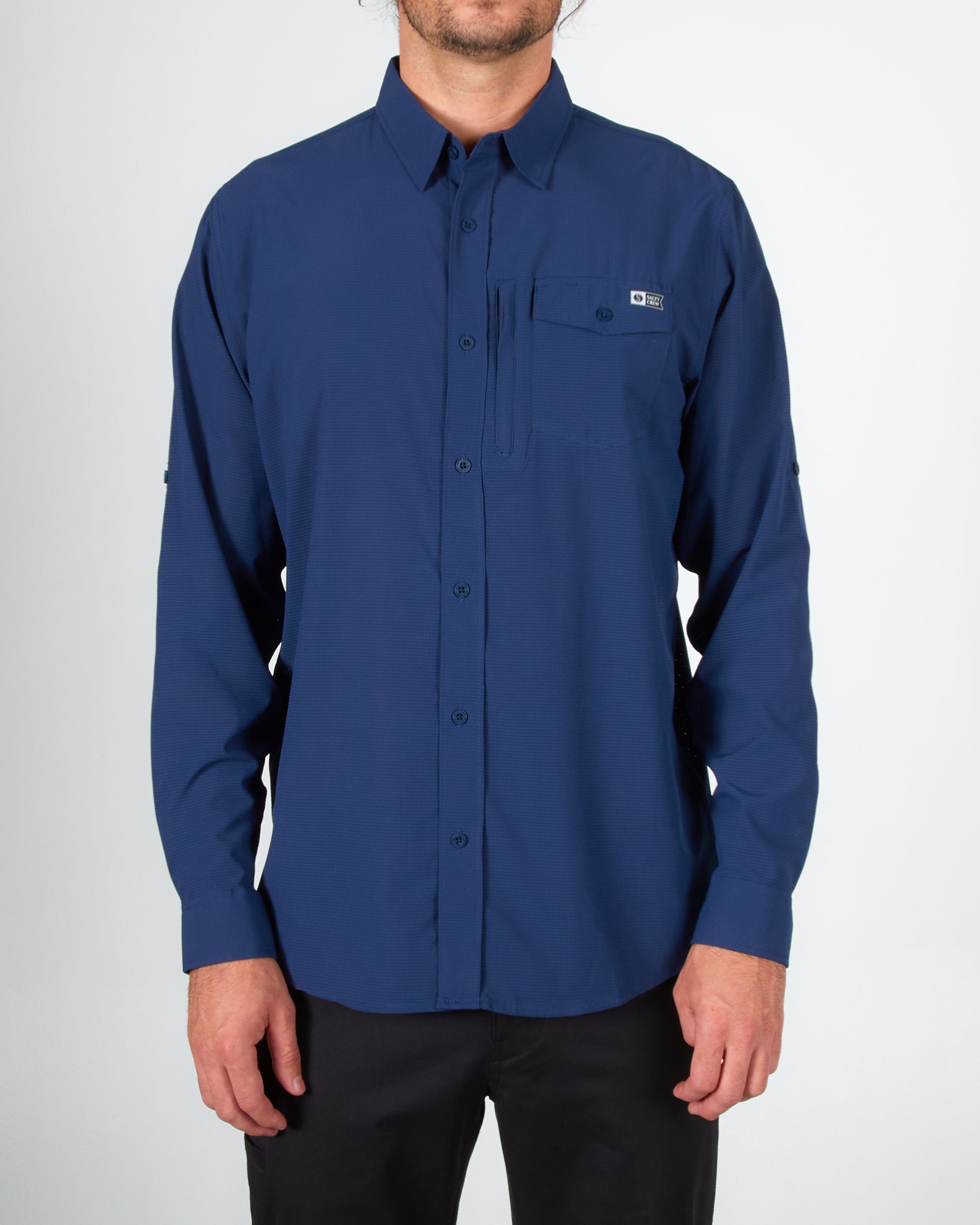 WINDWARD LS PERFORATED TECH WV - Navy | Salty Crew AU