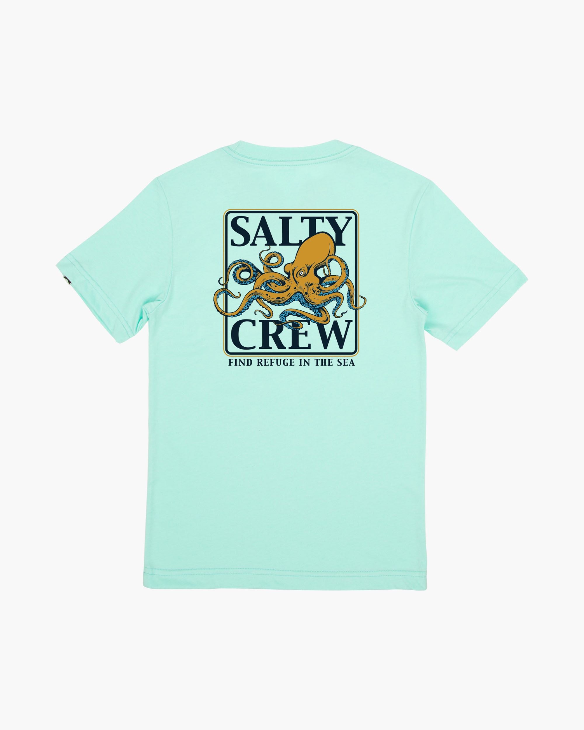 INK SLINGER BOYS S/S TEE - Sea Foam | Salty Crew Australia